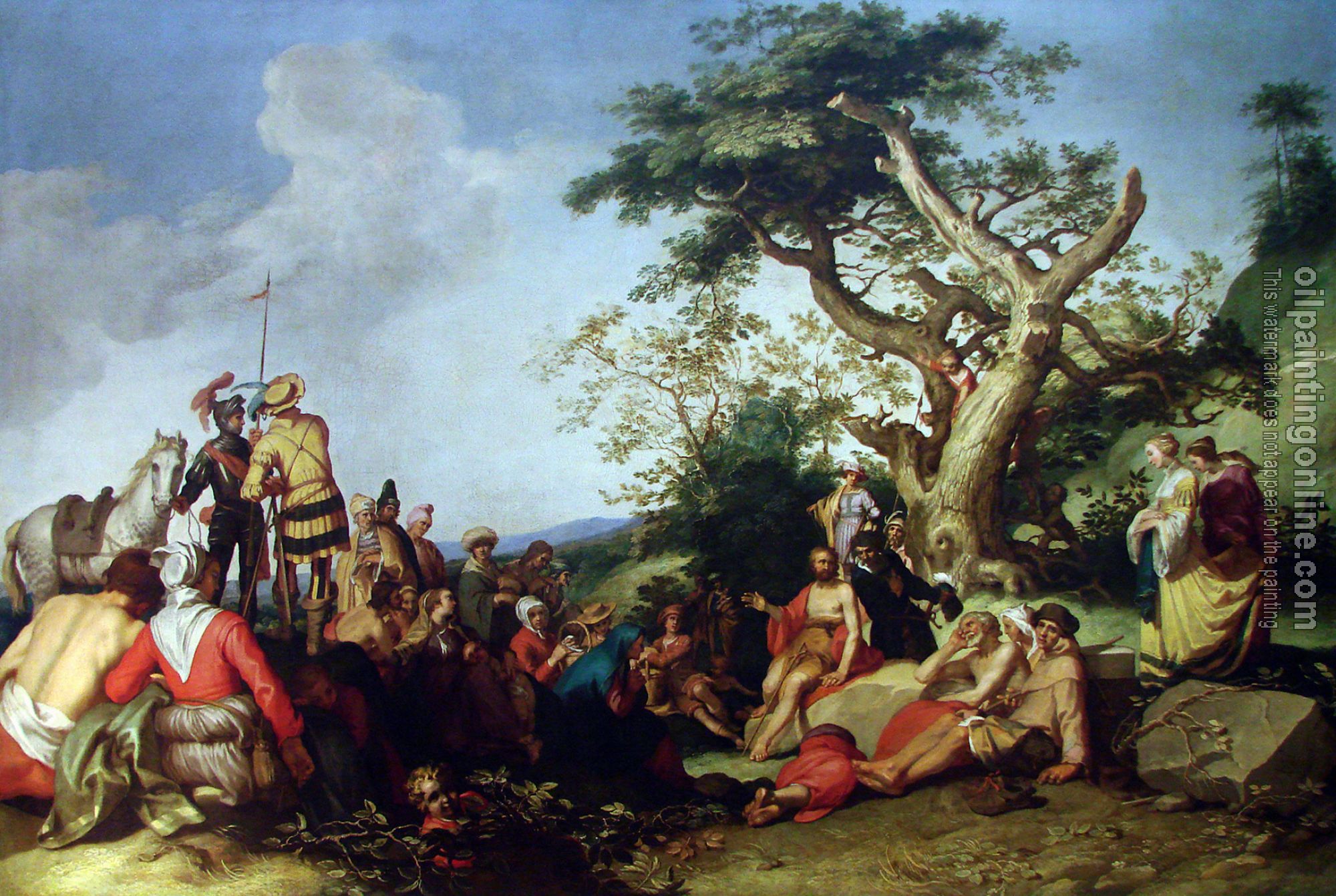 Abraham Bloemaert - John the Baptist preaching - Canvas Painting For Sale