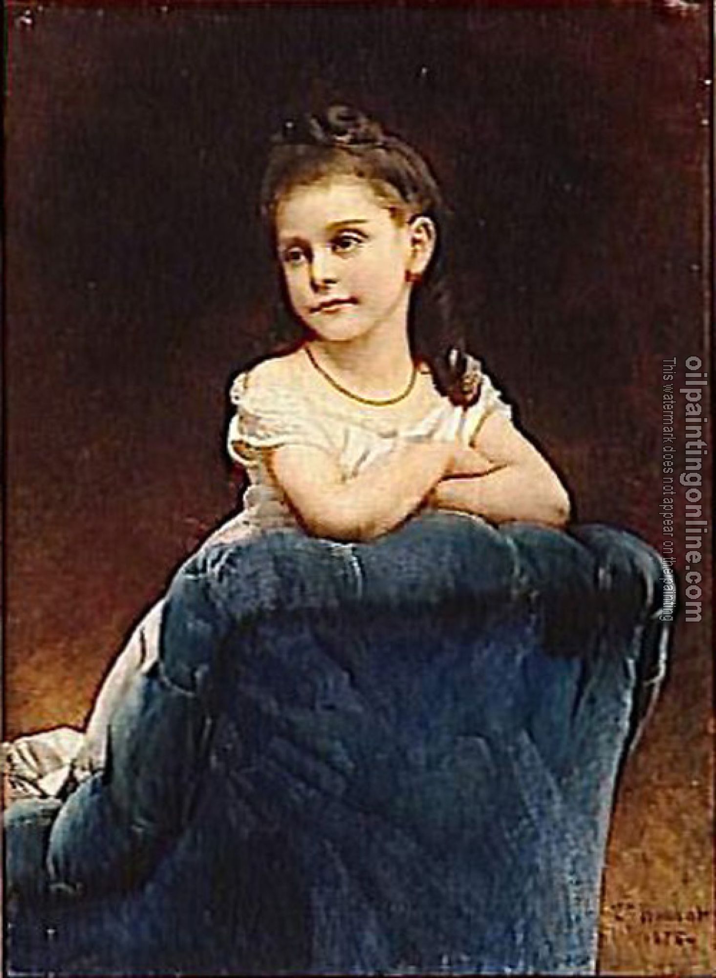 Bonnat, Leon - Portrait de mademoiselle Franchetti - Canvas Painting ...