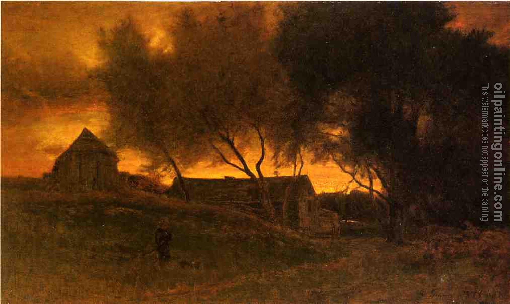 George Inness - The Gloaming - Canvas Painting For Sale