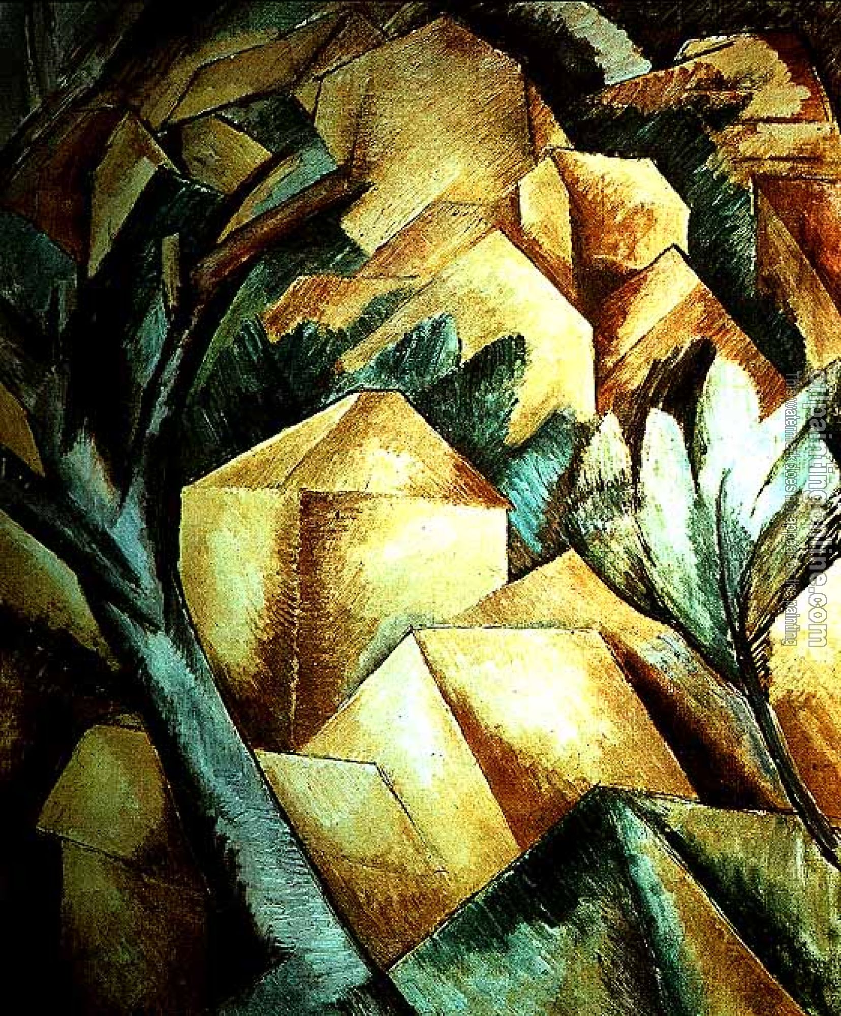 Georges Braque - Houses at Estaque - Canvas Painting For Sale