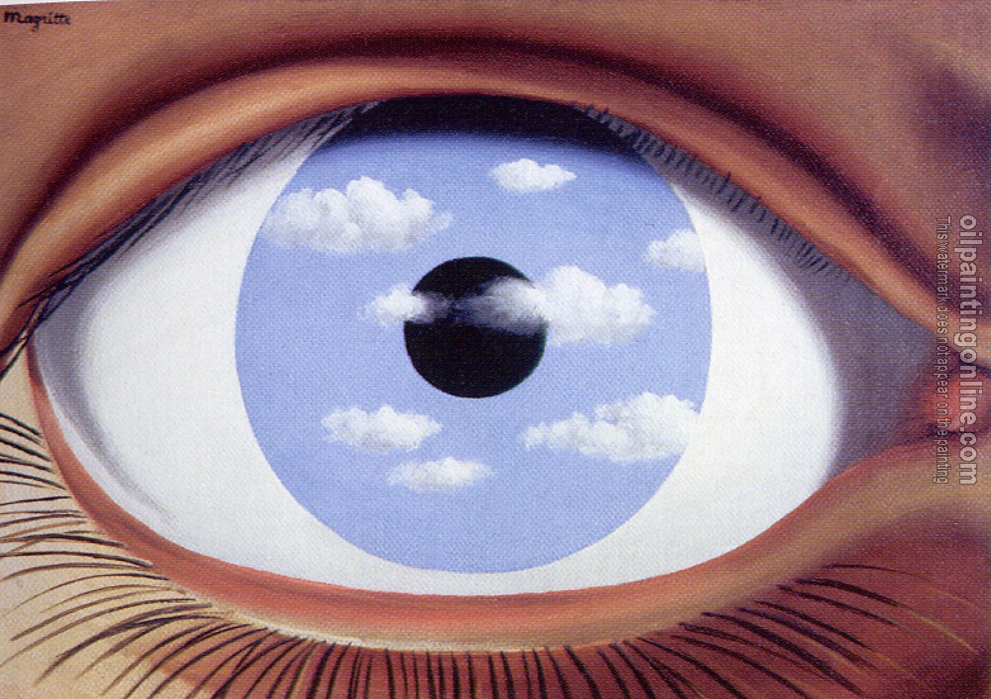 Magritte, Rene - the false mirror - Canvas Painting For Sale