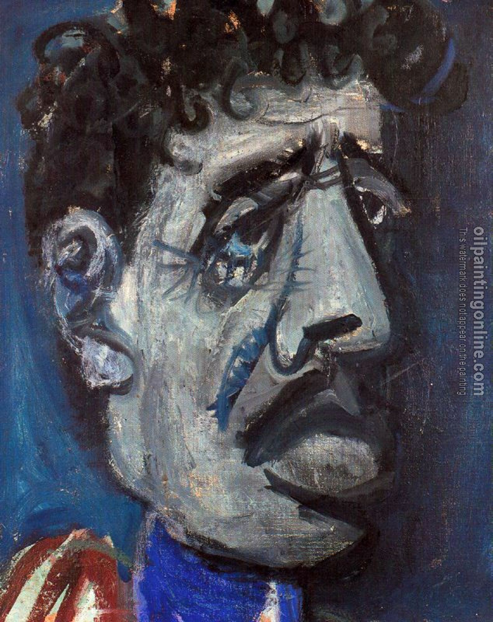 Oscar Dominguez - Autoportrait - Canvas Painting For Sale