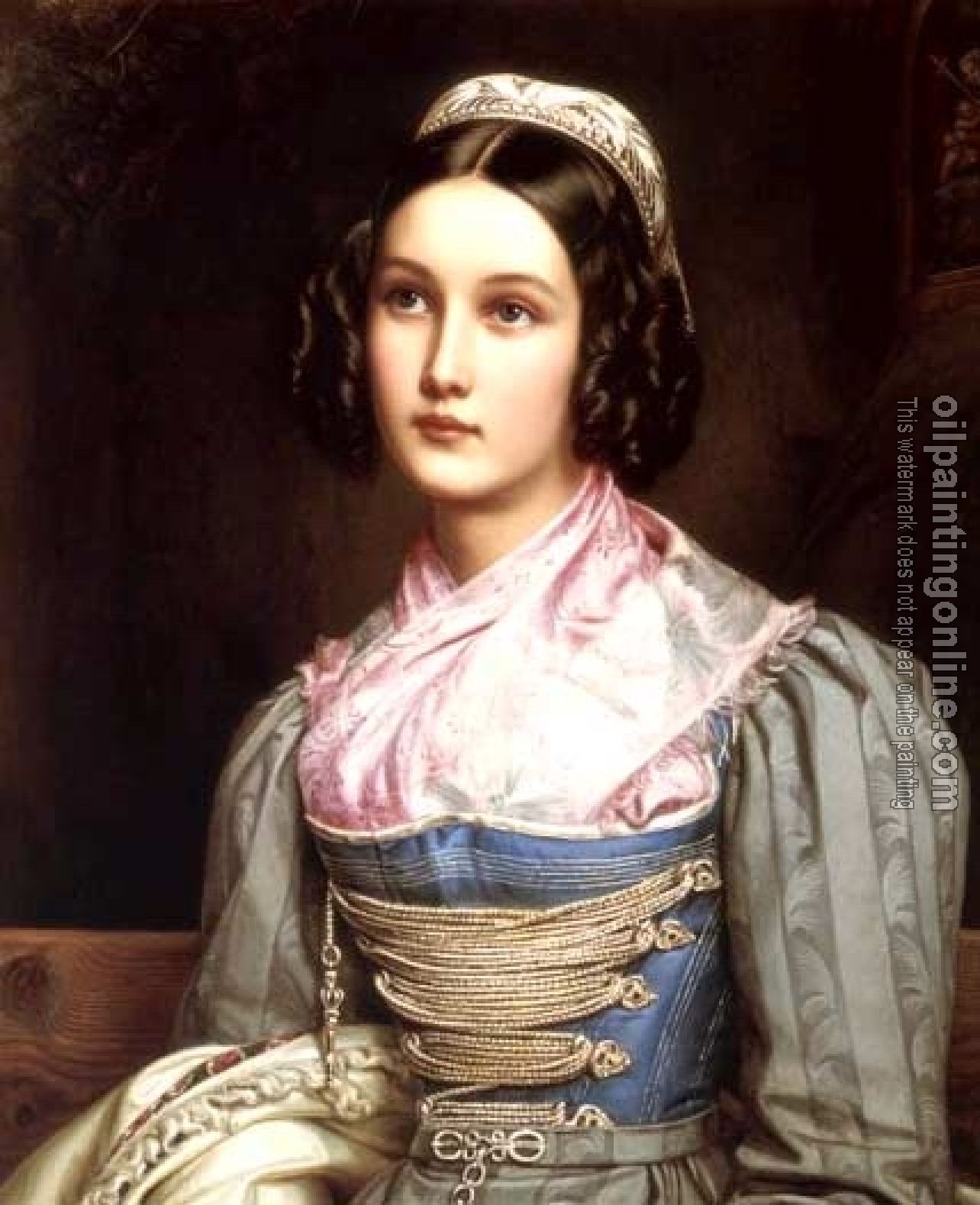 Stieler, Joseph Karl - Helene Sedlmayr - Canvas Painting For Sale