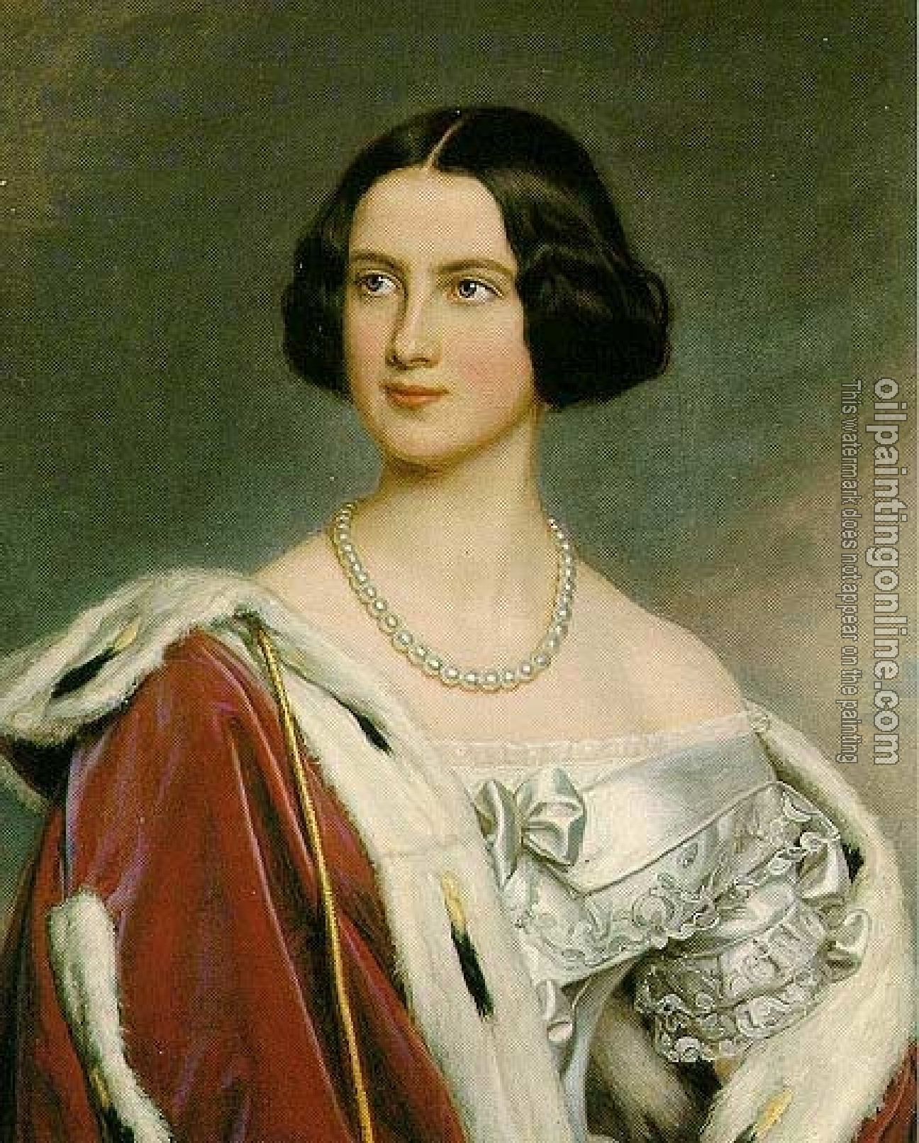 Stieler, Joseph Karl - Marie of Prussia - Canvas Painting For Sale